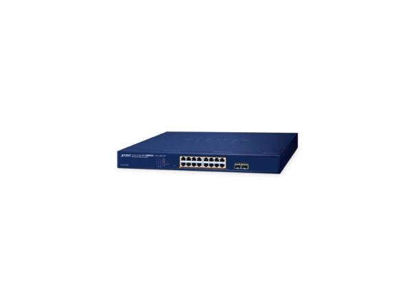 Smart Switch 16-Port Gigabit 802.3at PoE+2 SFP Planet GS-2210-16P2S