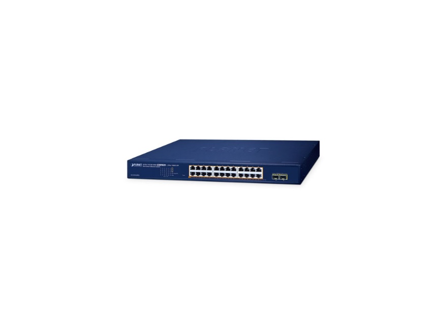 Smart Switch 24-Port Gigabit 802.3at PoE + 2-SFP Planet GS-2210-24P2S